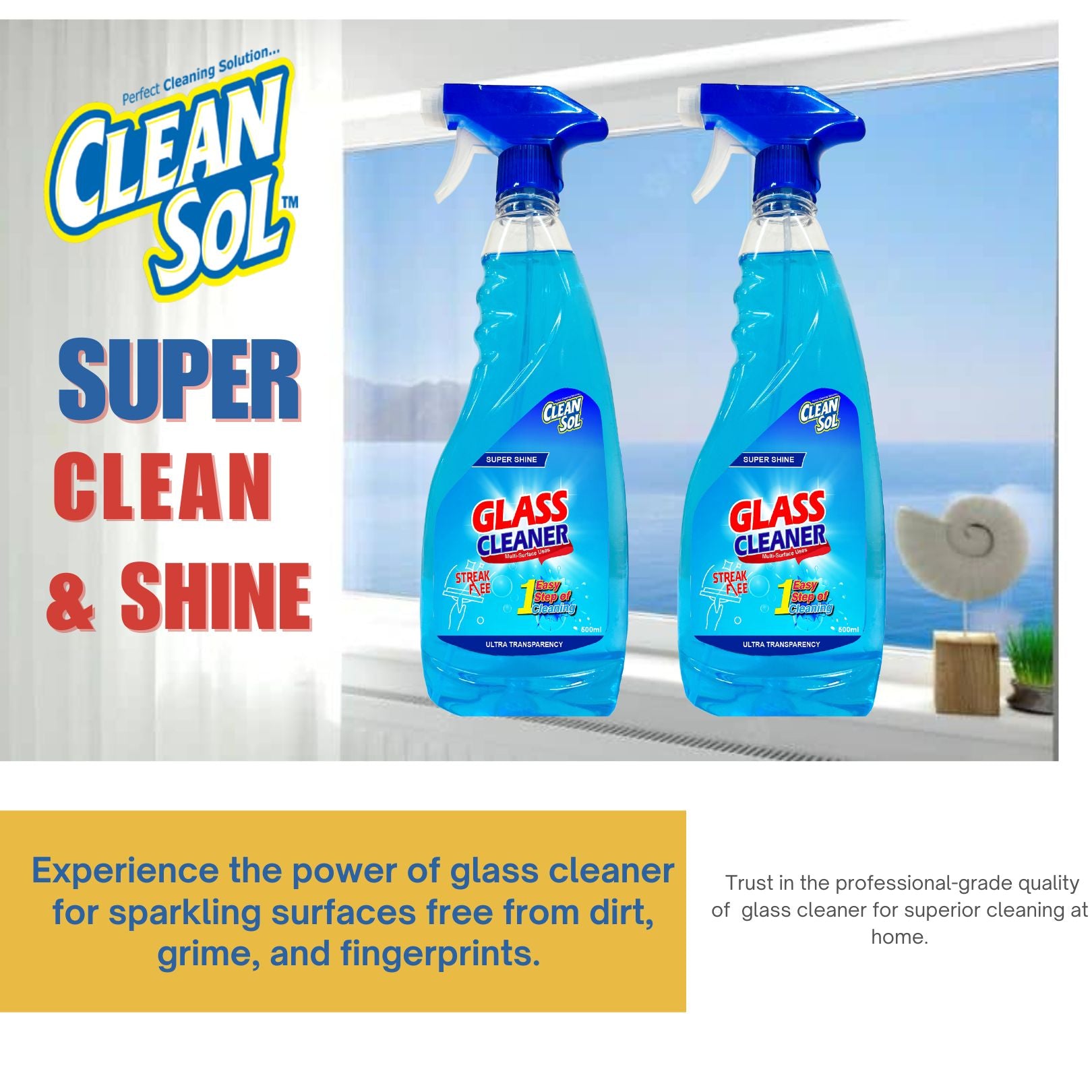 Buy Cleansol Glass Cleaner 5 Litre Liquid Spray - Streak & Ammonia Free